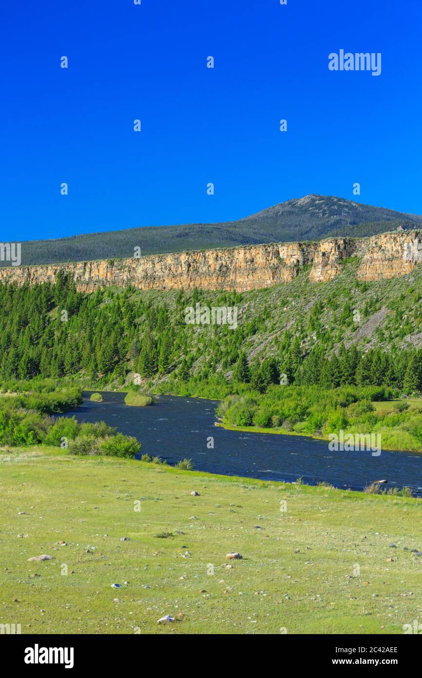 madison river at the palisades near cameron, montana Stock Photo - Alamy