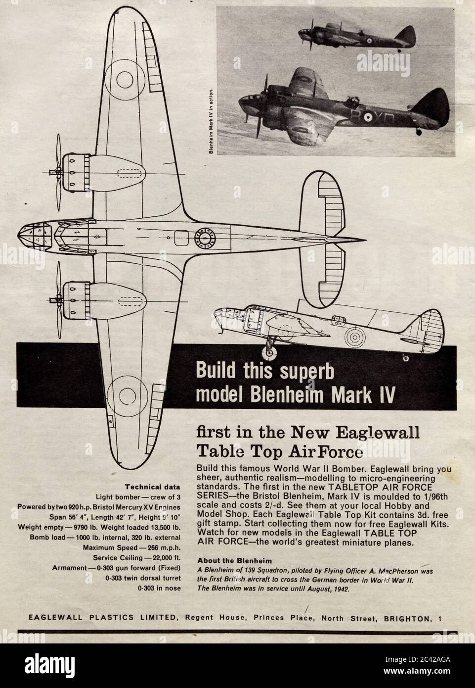 Vintage advertisement for Eaglewall plastic model kits Stock Photo - Alamy