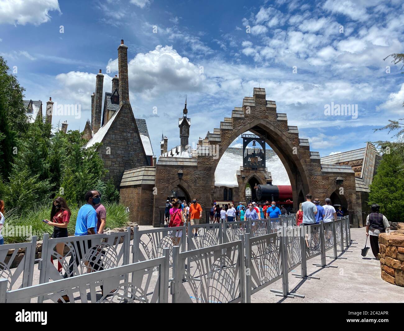 Orlando, FL/USA-6/13/20: The entrance to the Hogsmeade at Wizarding ...