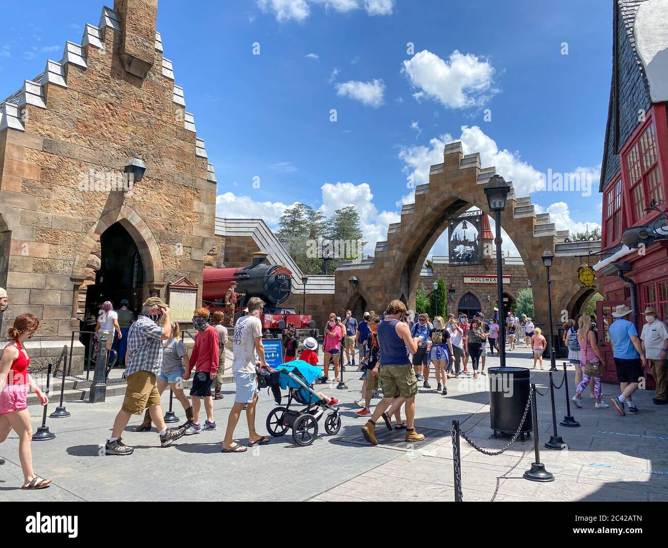 Orlando, FL/USA-6/13/20: Hogsmeade at Wizarding World of Harry Potter ...