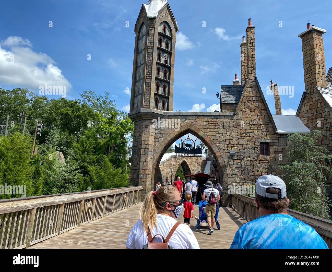 Orlando, FL/USA-6/13/20: The entrance to the Hogsmeade at Wizarding ...