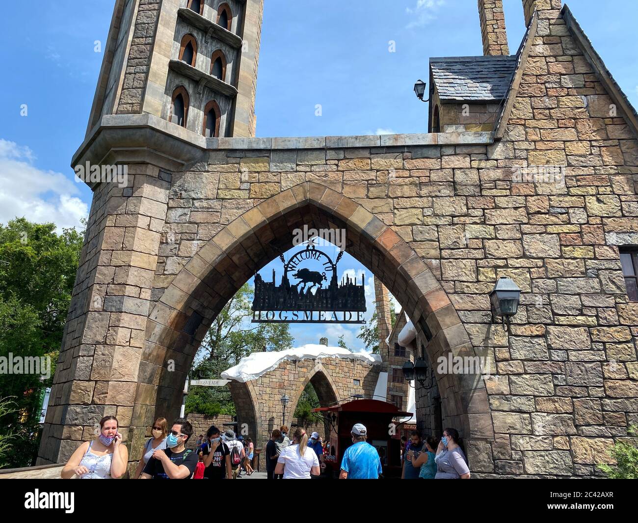 Orlando, FL/USA-6/13/20: The entrance to the Hogsmeade at Wizarding ...