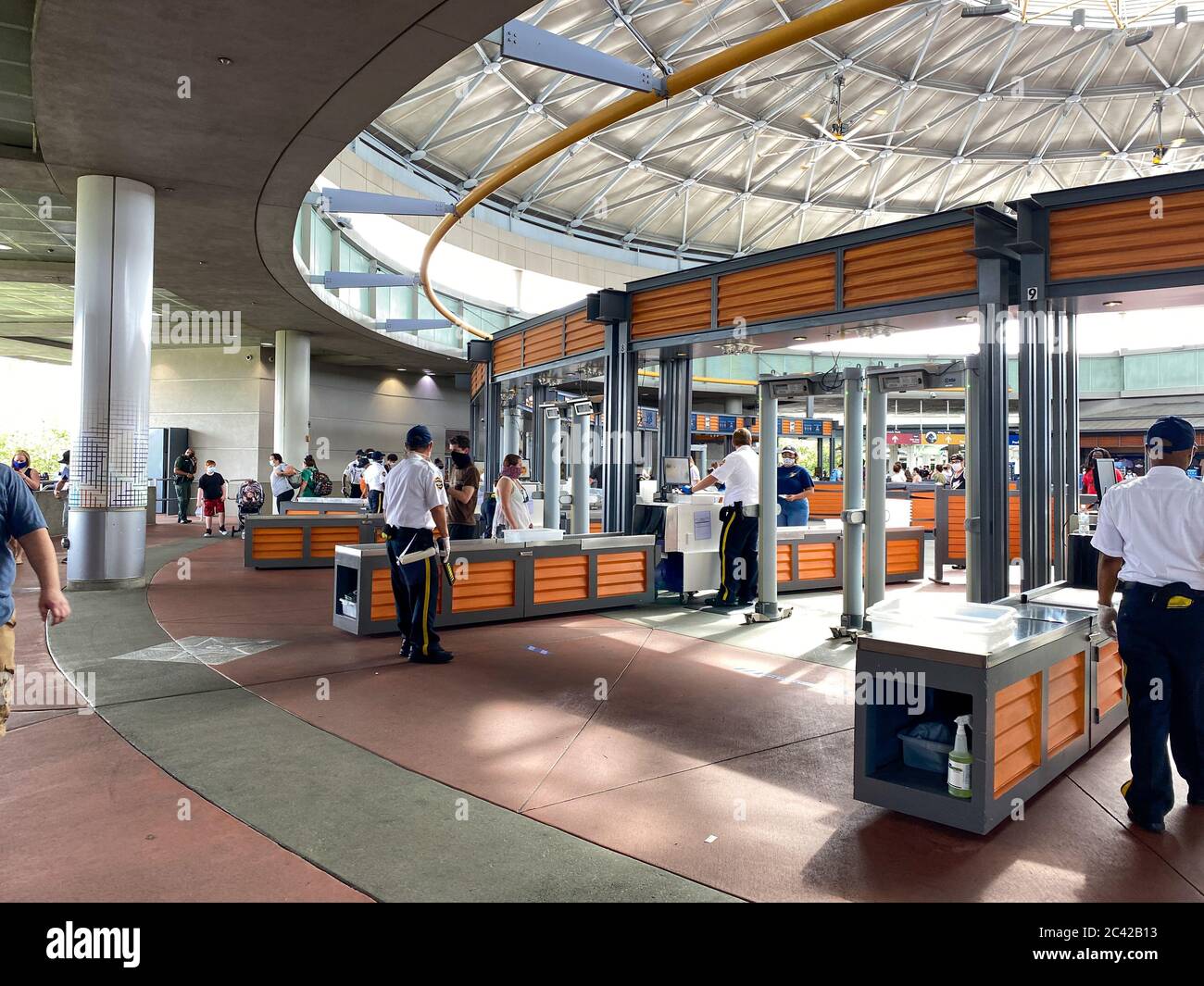 Orlando, FL/USA - 6/13/20: Security lines at Universal Studios Orlando ...