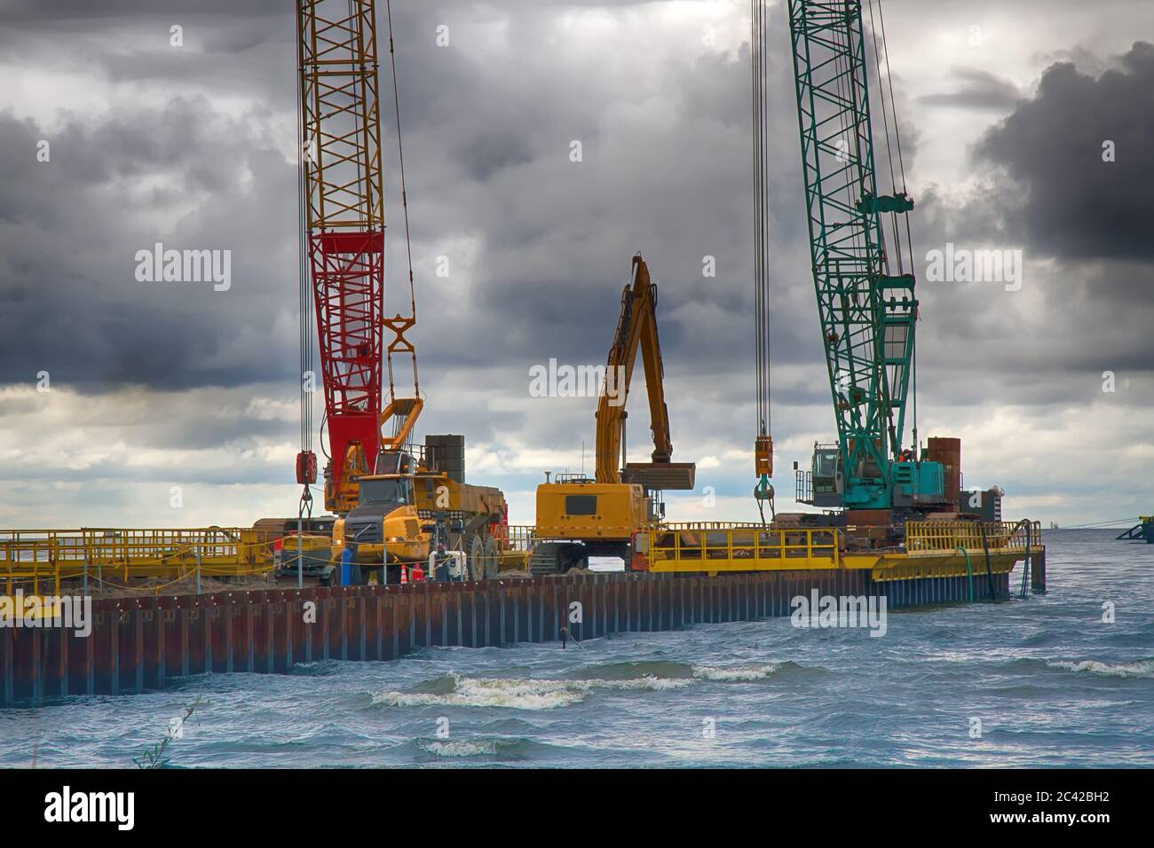 Construction of offshore section of gas pipeline on bottom of Baltic ...