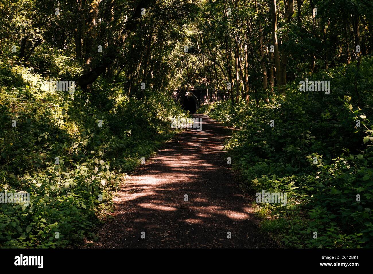 The Kelmarsh Tunnel on the Brampton Valley Way, a disused railway line ...