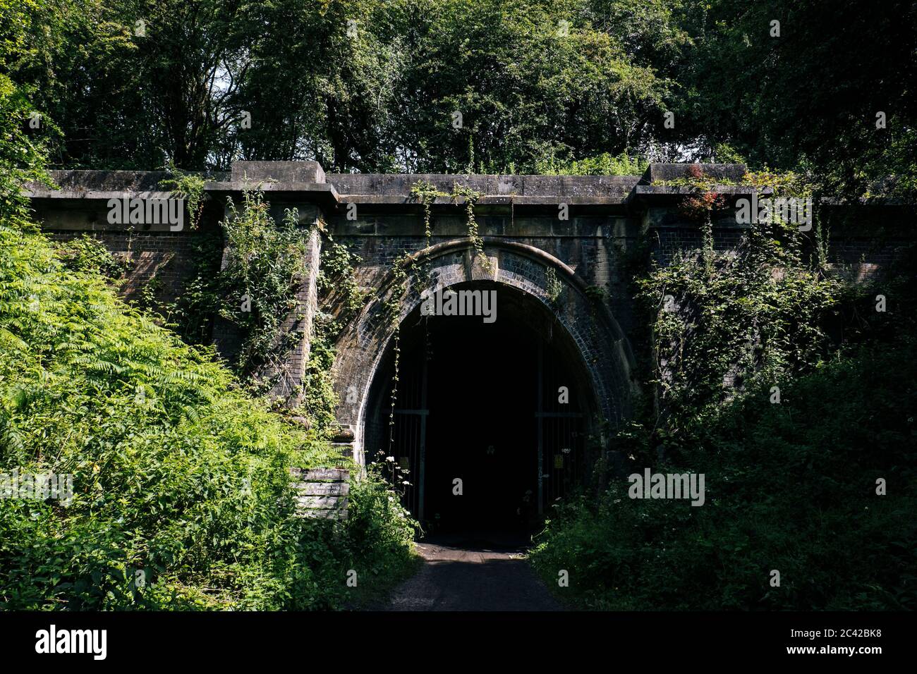 The Oxendon Tunnel on the Brampton Valley Way, a disused railway line ...