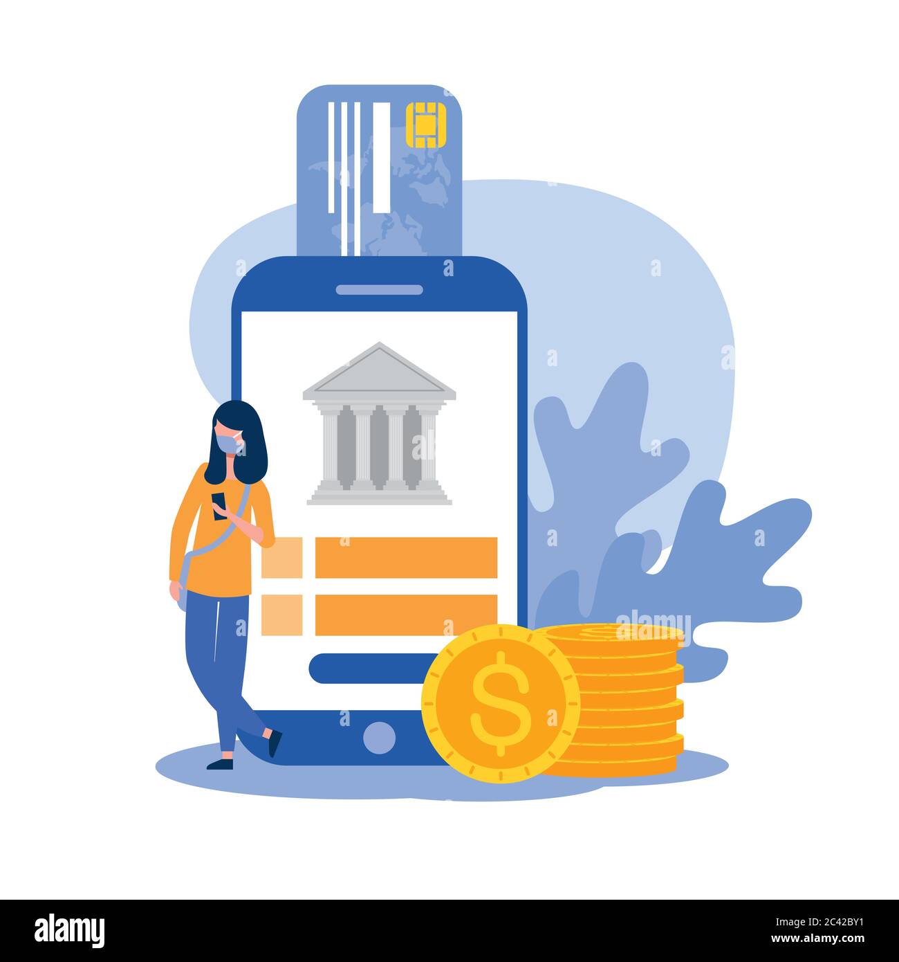 Credit card money avatar illustration Cut Out Stock Images & Pictures ...