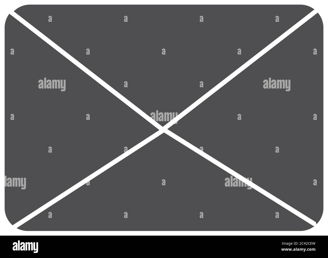 pictogram envelope icon over white background, silhouette style, vector ...