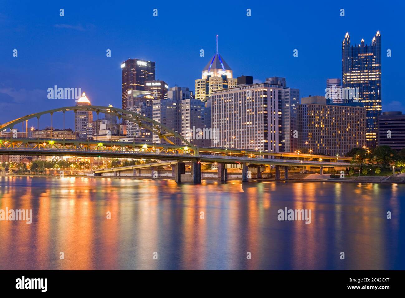 Pittsburgh skyline & the Allegheny River,Pennsylvania,USA Stock Photo ...