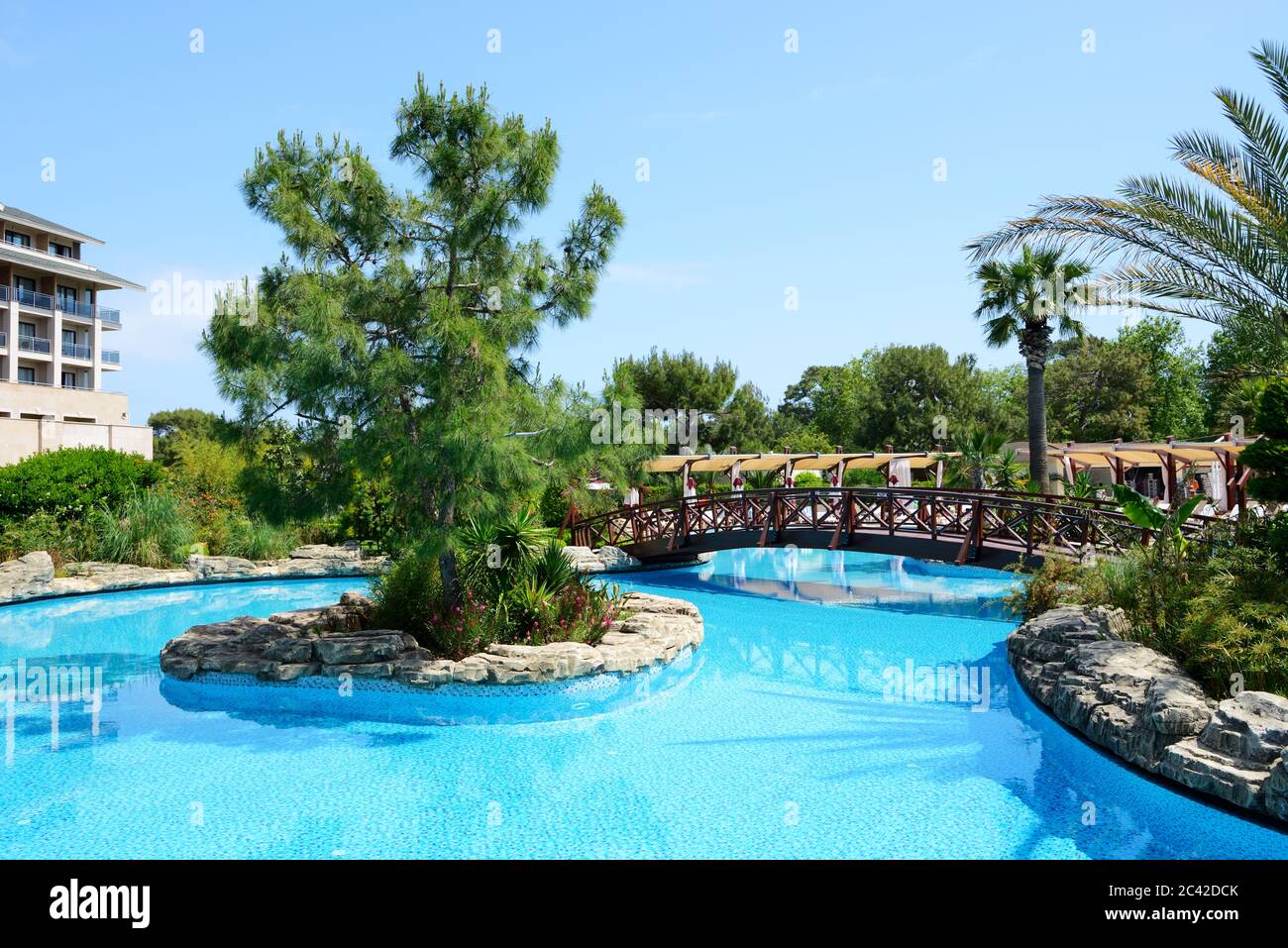 Swimming pool at luxury hotel, Antalya, Turkey Stock Photo - Alamy