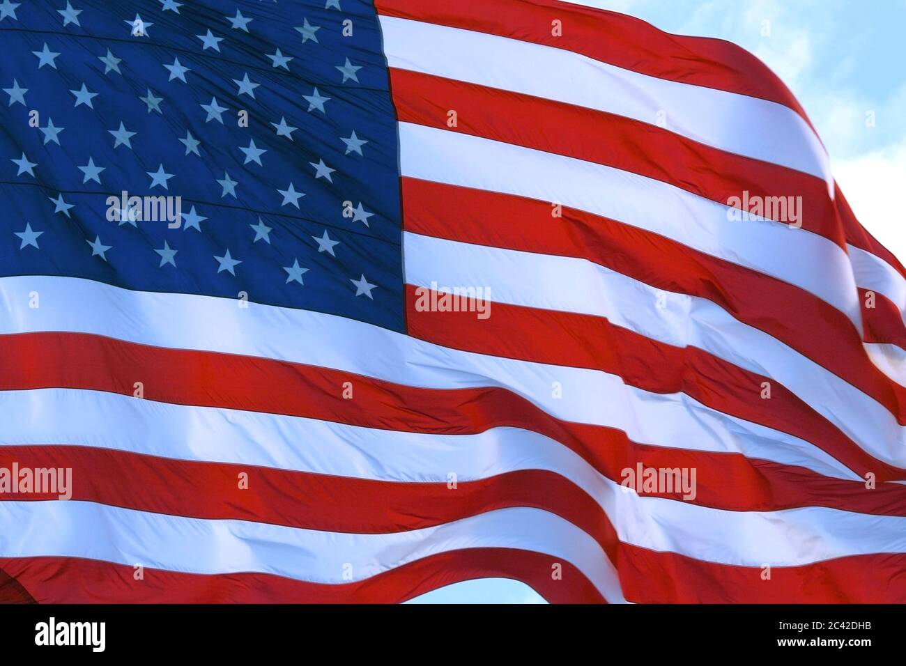 Us flag waving hi-res stock photography and images - Alamy