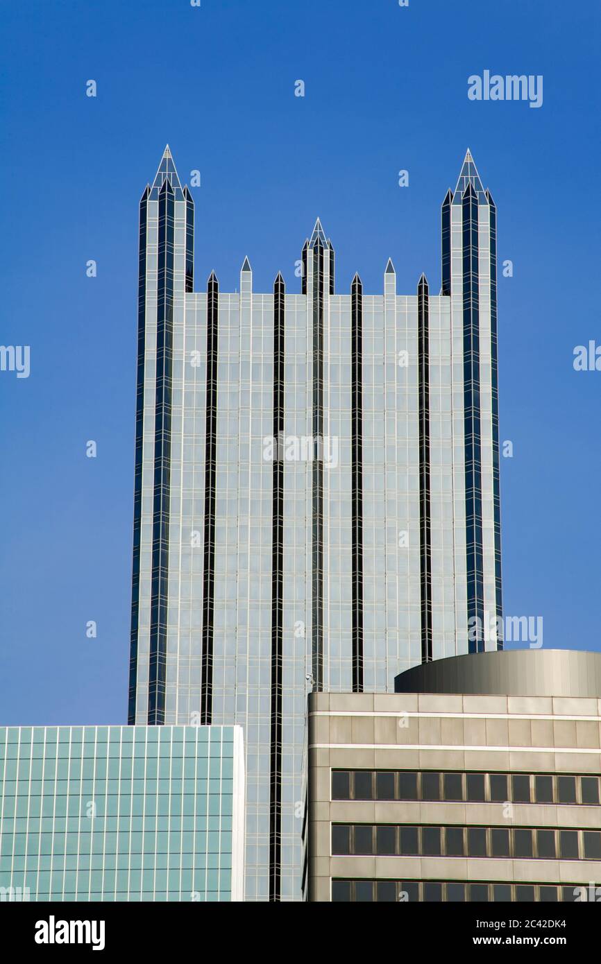 View of PPG Tower from Point State Park,Pittsburgh,Pennsylvania,USA ...