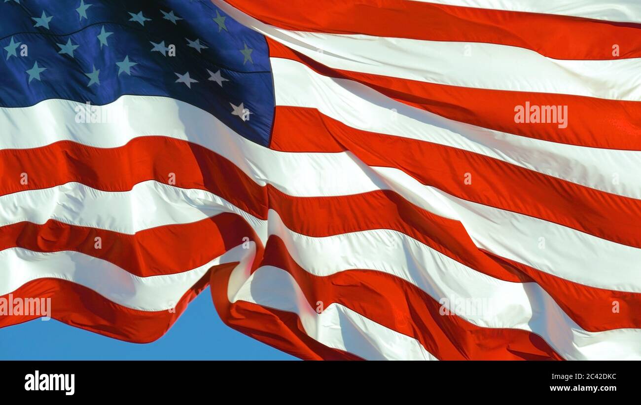 American Flag Waving In United States Of America Stock Photo - Alamy