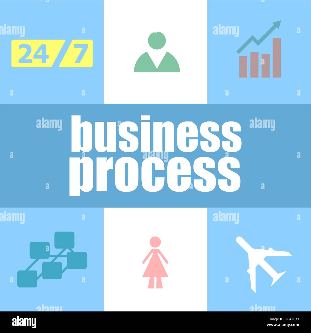 business process word. Management concept . Infographic dashboard ui ...