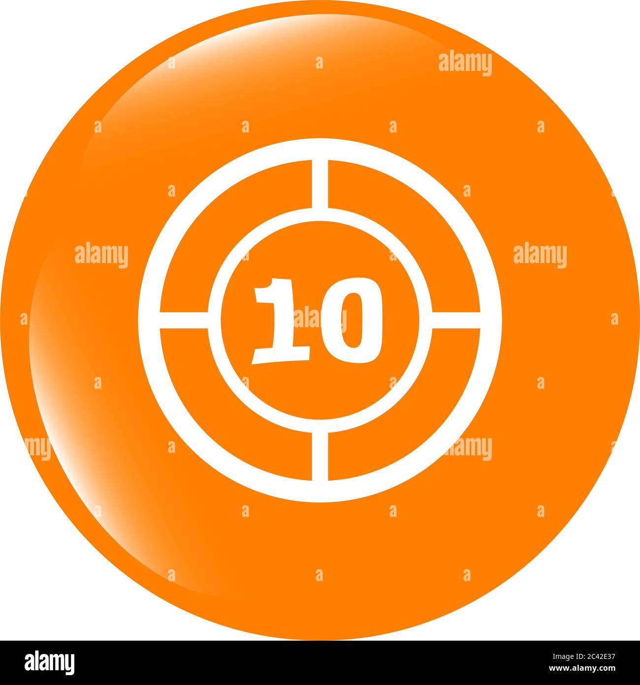 glass target web icon, button isolated on white background Stock Photo ...