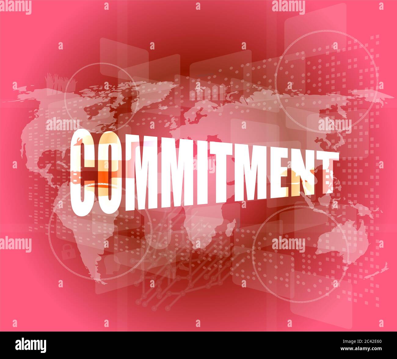 business concept: word commitment on digital touch screen Stock Photo ...