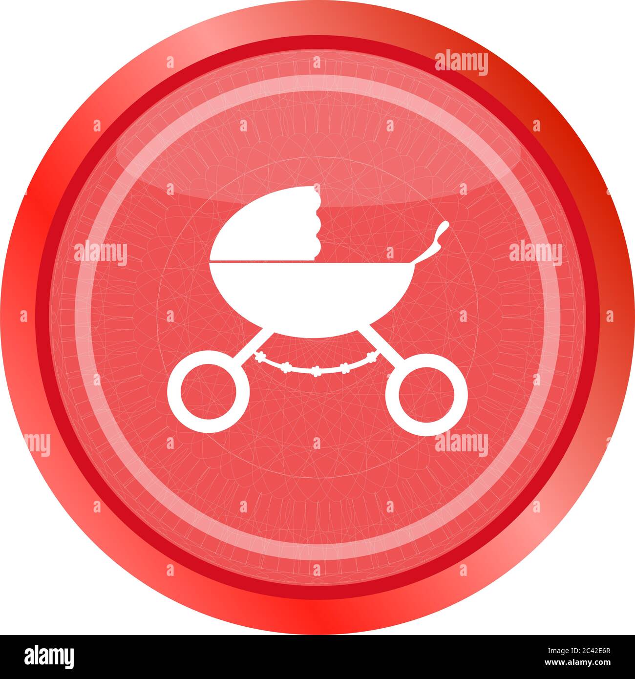 stroller icon in mode . Flat sign isolated on white background Stock ...