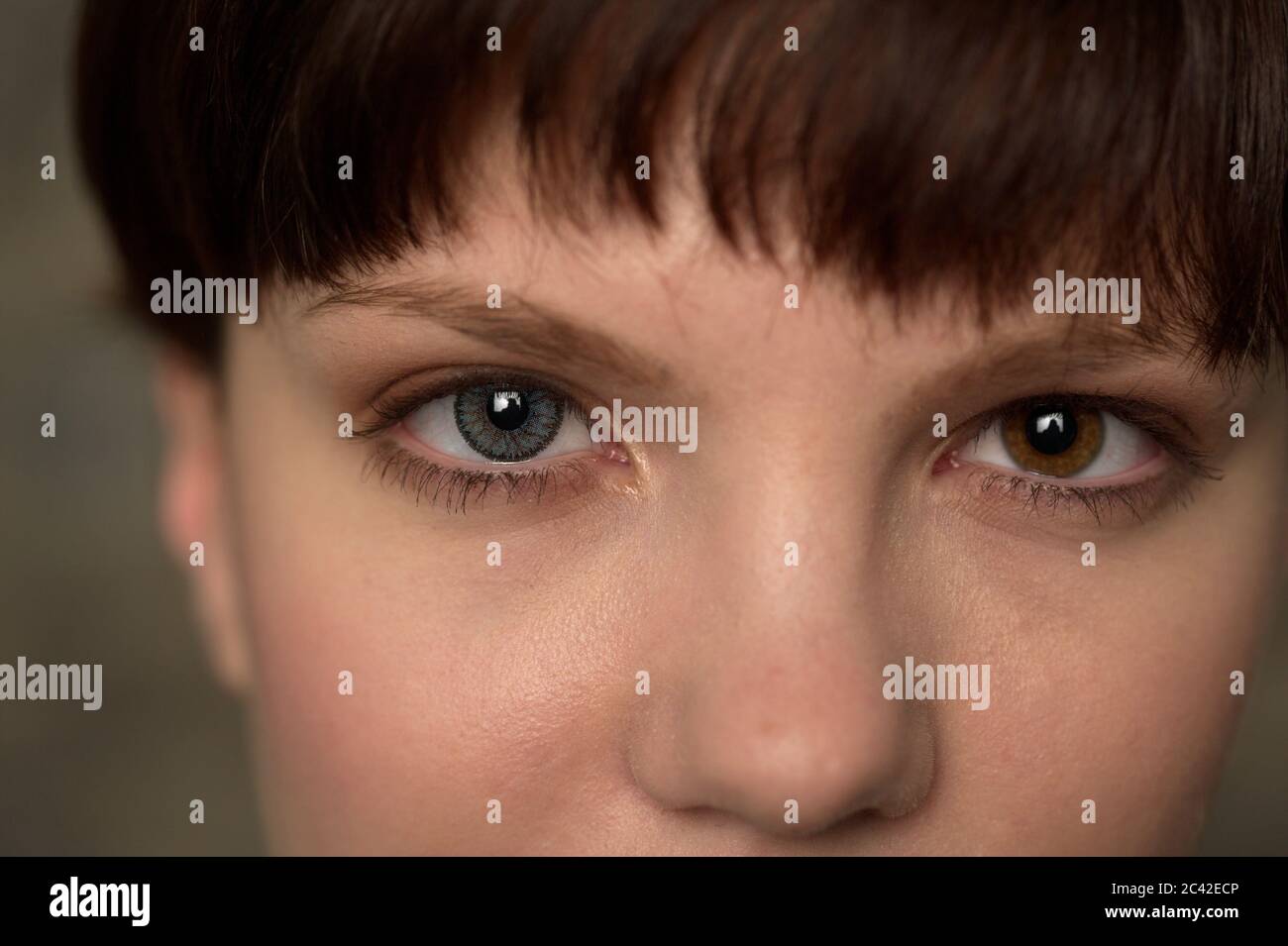 Woman with two differently colored eyes Stock Photo - Alamy