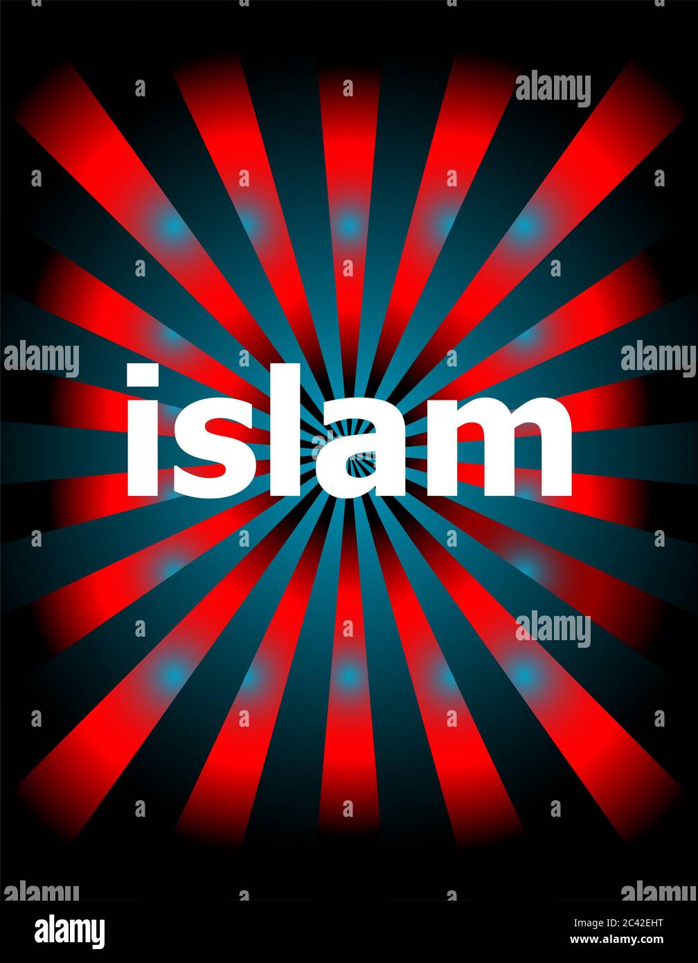 Text Islam on digital background. Social concept . For web and mobile ...