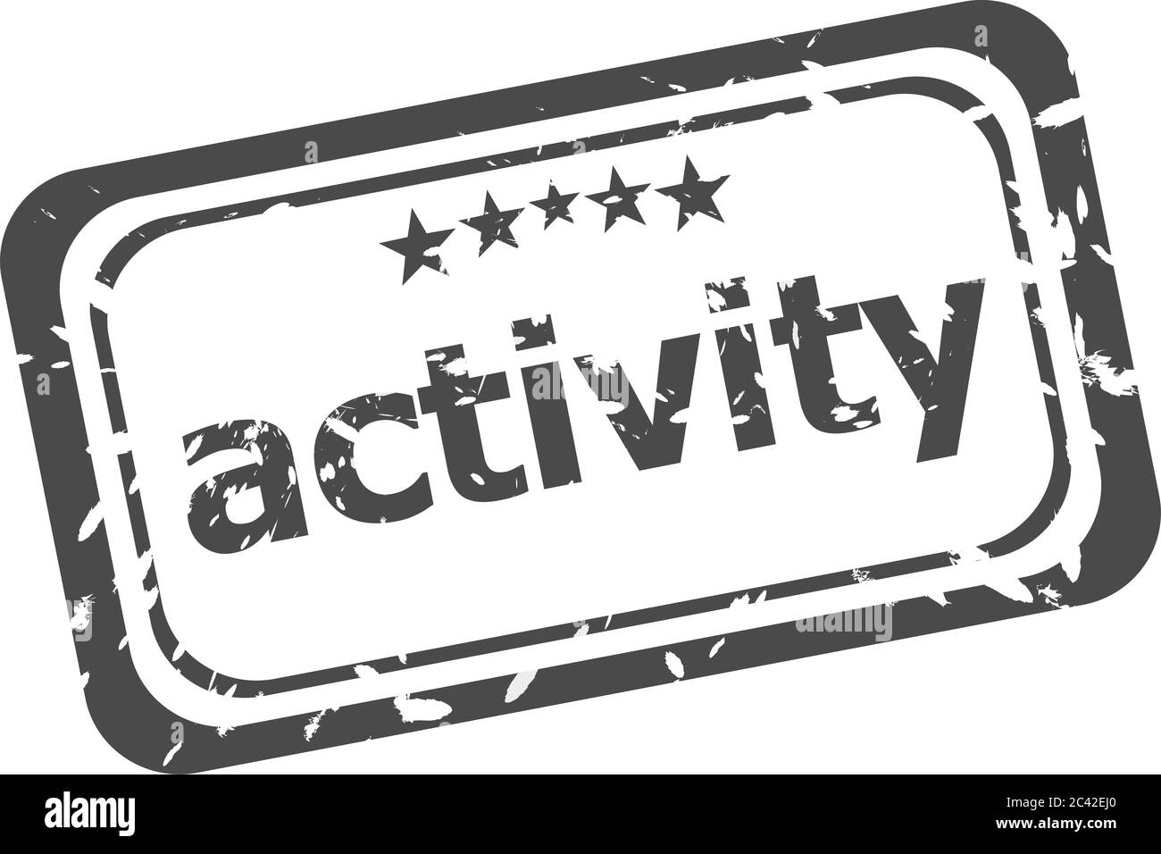 rubber stamp with activity word isolated on white Stock Photo - Alamy