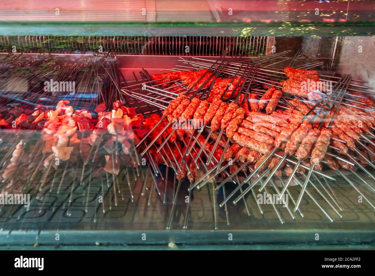 Moroccan meat skewers Stock Photo - Alamy