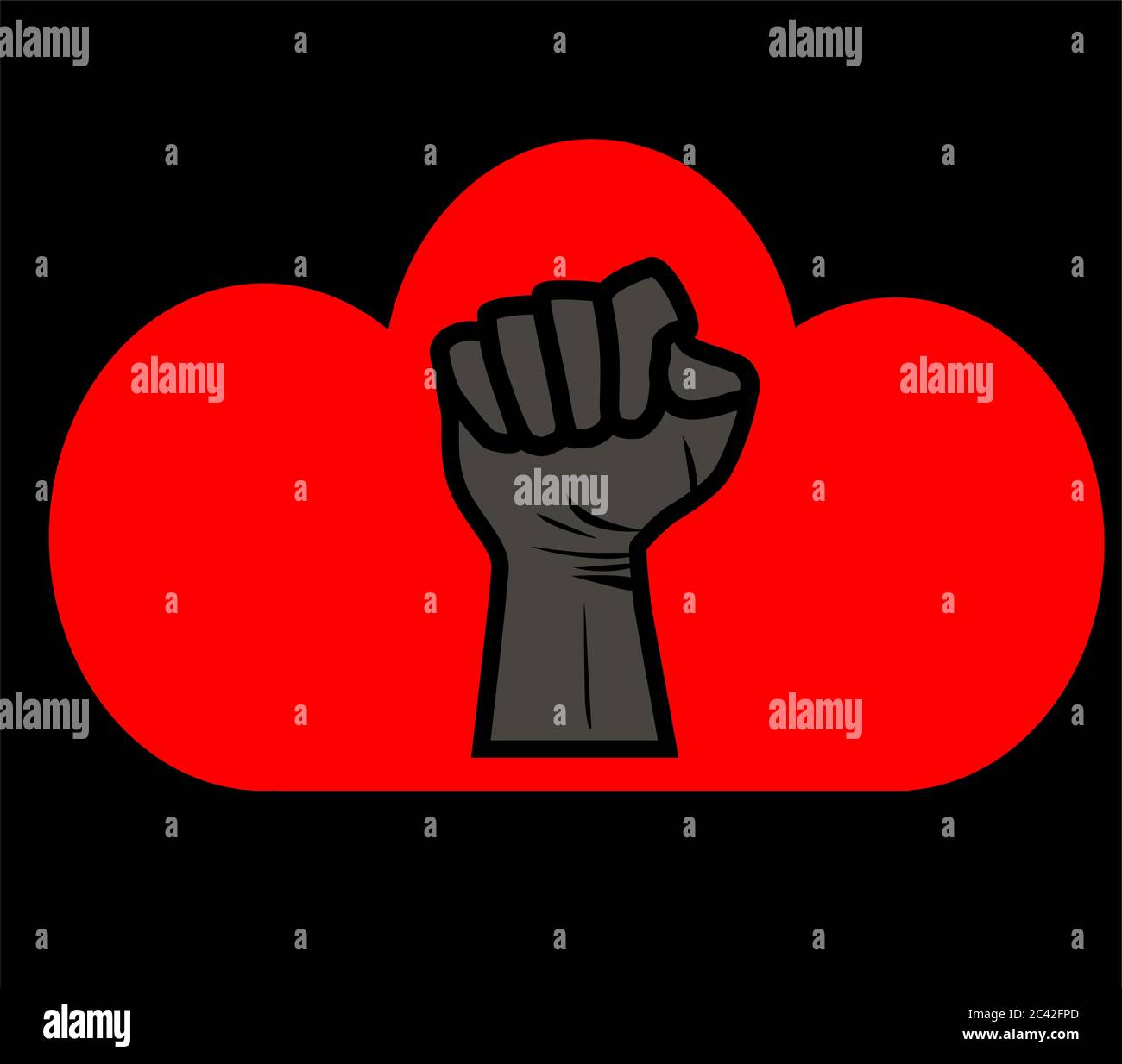 Black lives matter. Hand symbol for all black lives matter protest in ...