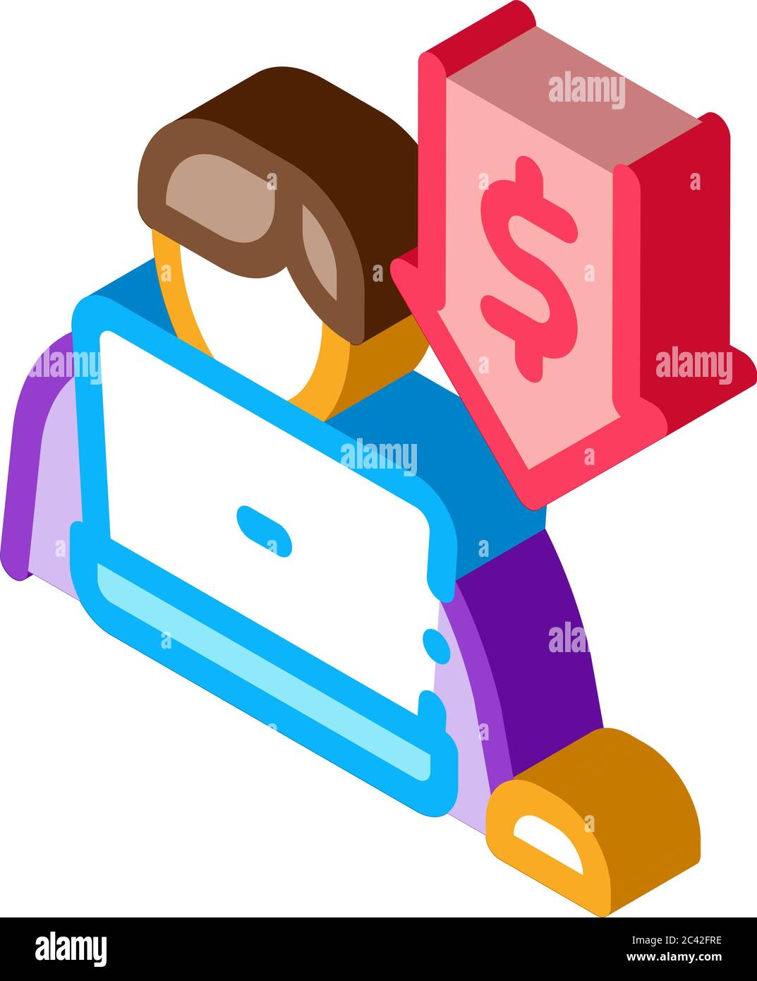 low working capacity isometric icon vector illustration Stock Vector ...