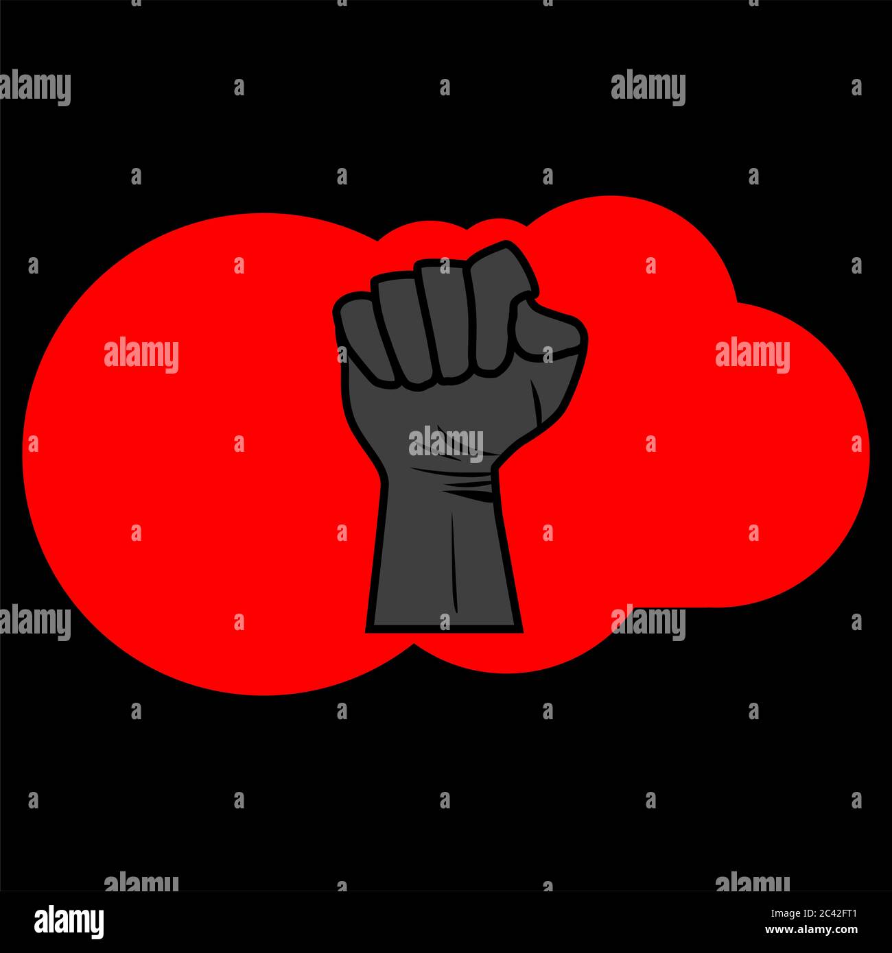 Black lives matter. Hand symbol for all black lives matter protest in ...