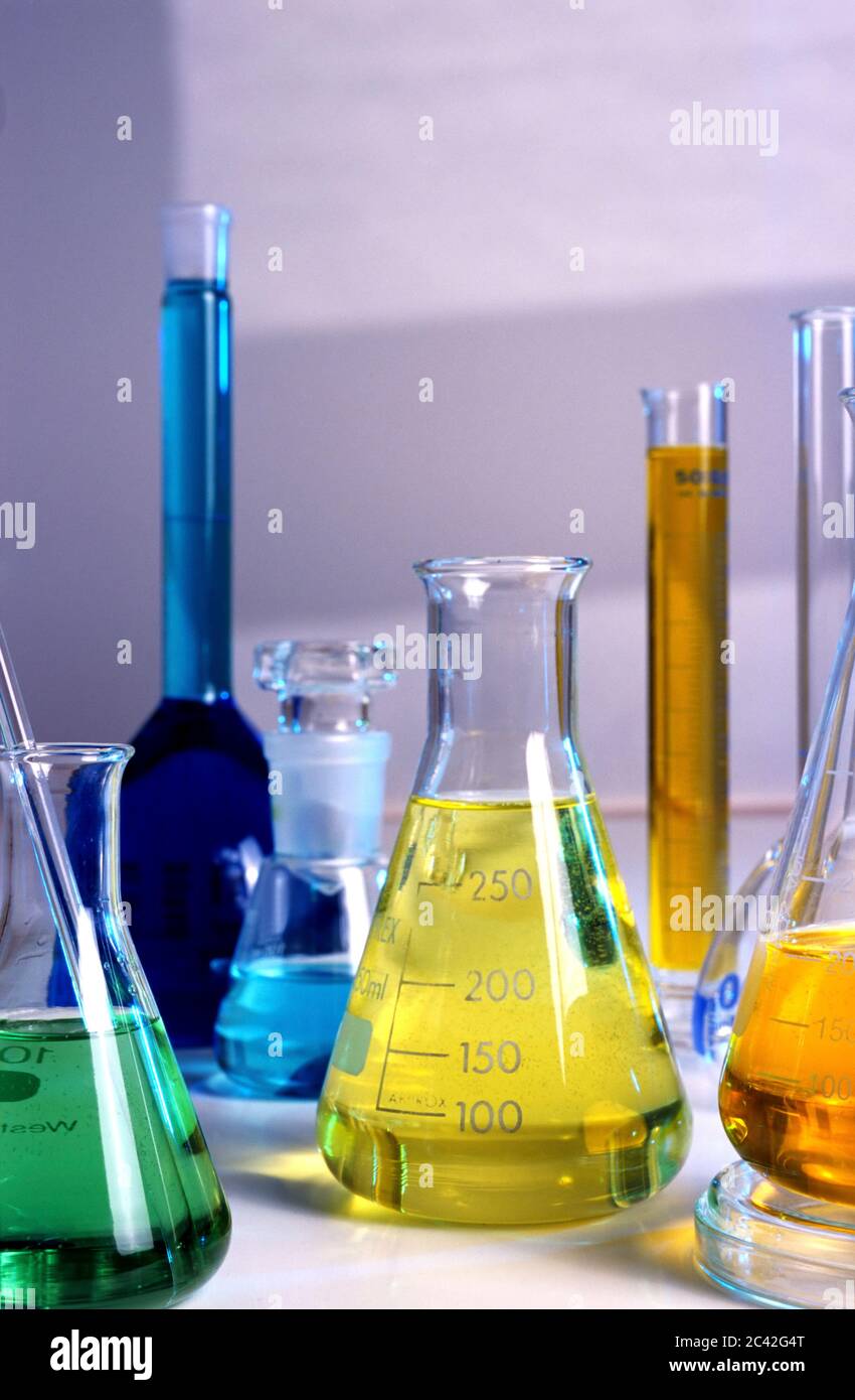 Different test tubes - laboratory - science Stock Photo - Alamy