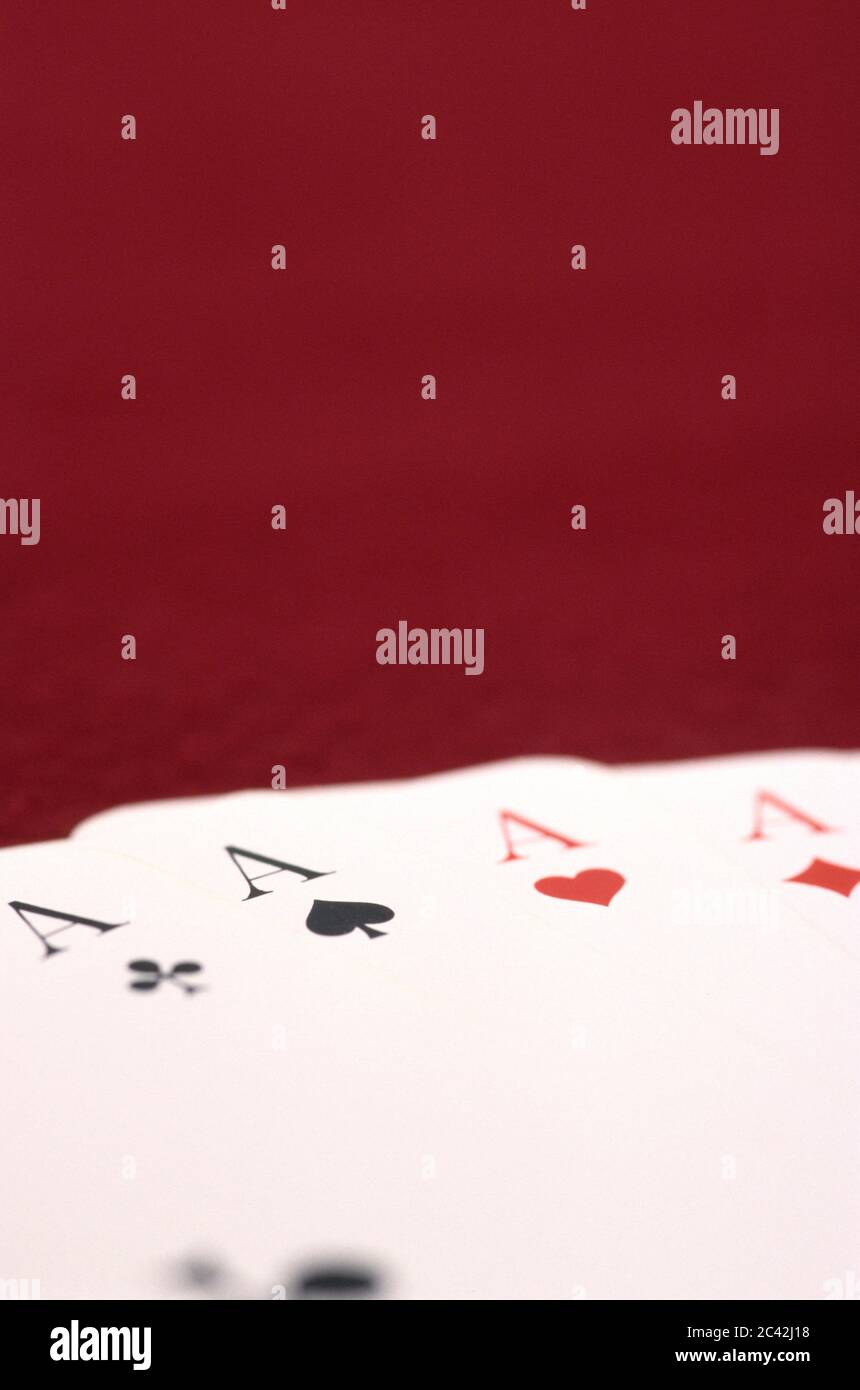 Four aces - card game Stock Photo - Alamy
