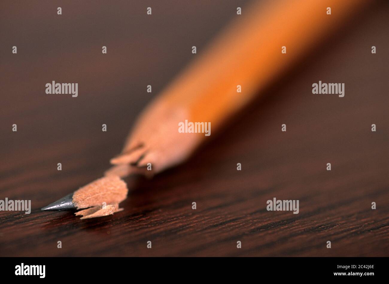 Chipped pencil - office supplies Stock Photo - Alamy