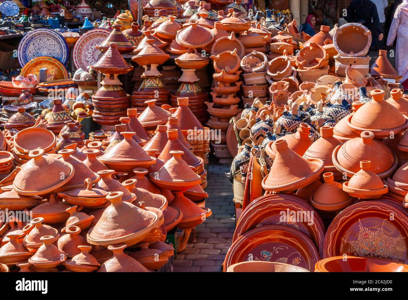 Tajine pots in a market in Morocco Stock Photo - Alamy