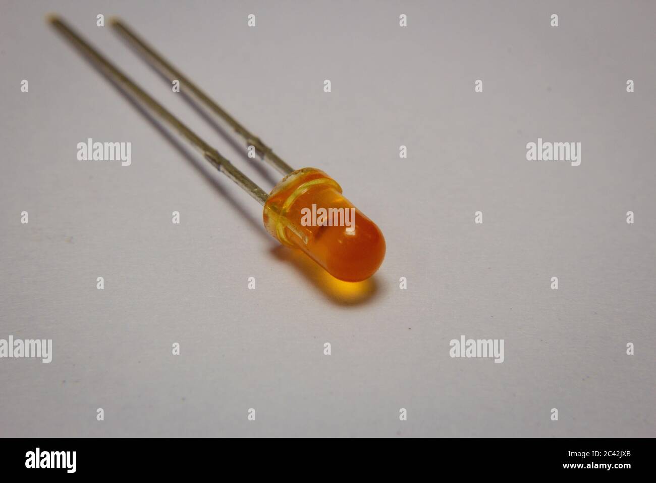 Close-up photo of a yellow/orange light emitting diode (LED Stock Photo ...