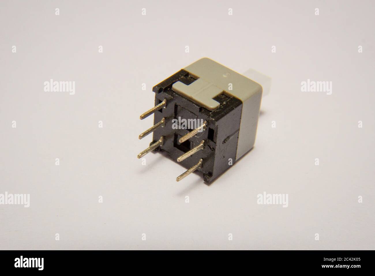 Bottom view of a push button, commonly used with arduino Stock Photo ...
