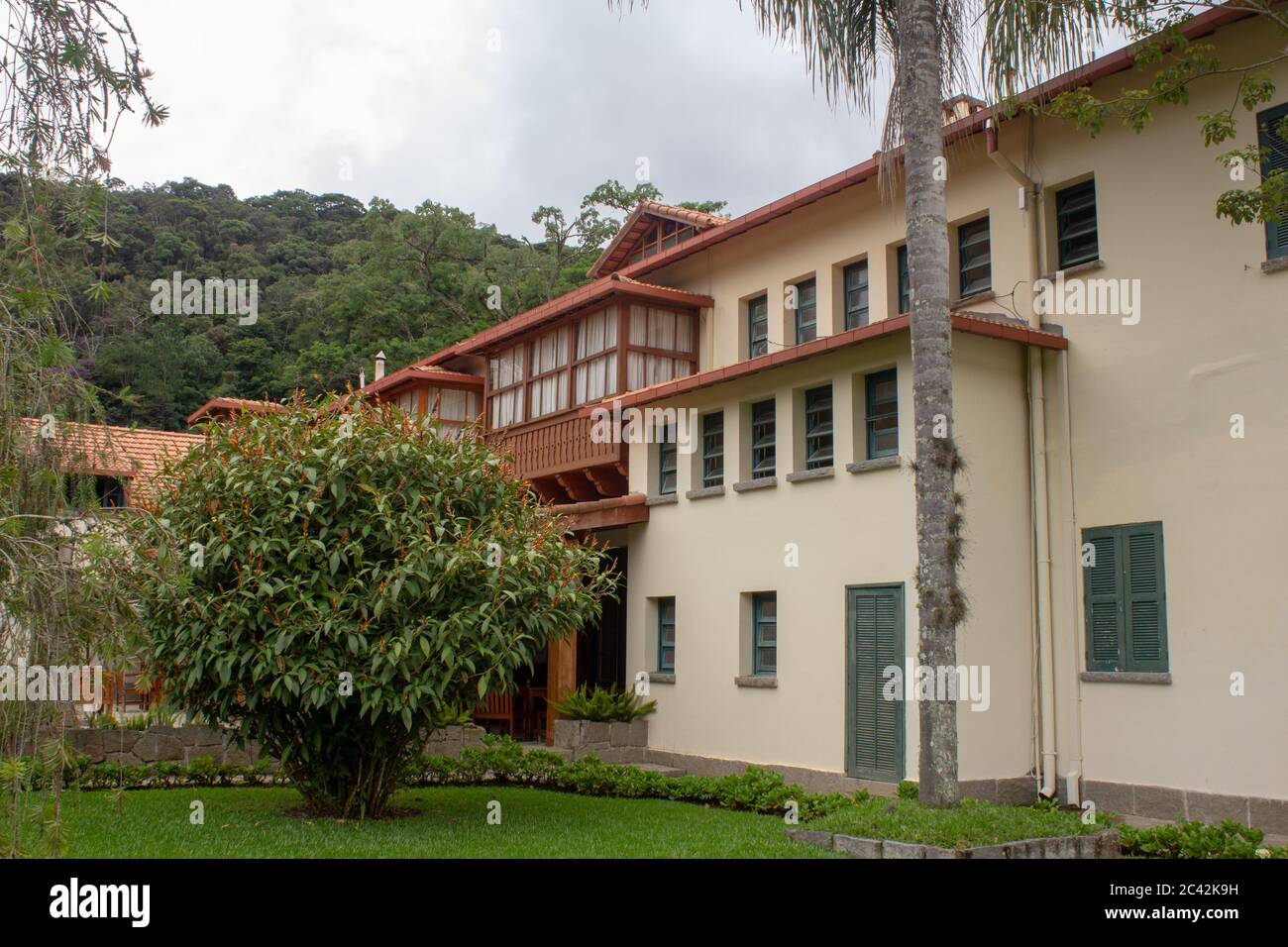 Main house of a resort, in country side style Stock Photo - Alamy