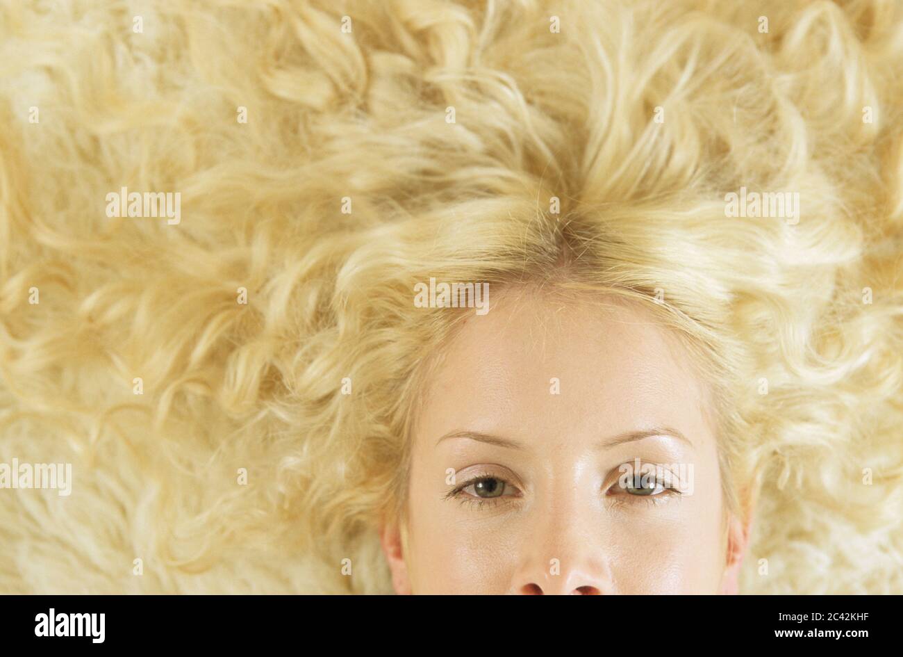 Young blonde woman - cutout - portrait Stock Photo - Alamy