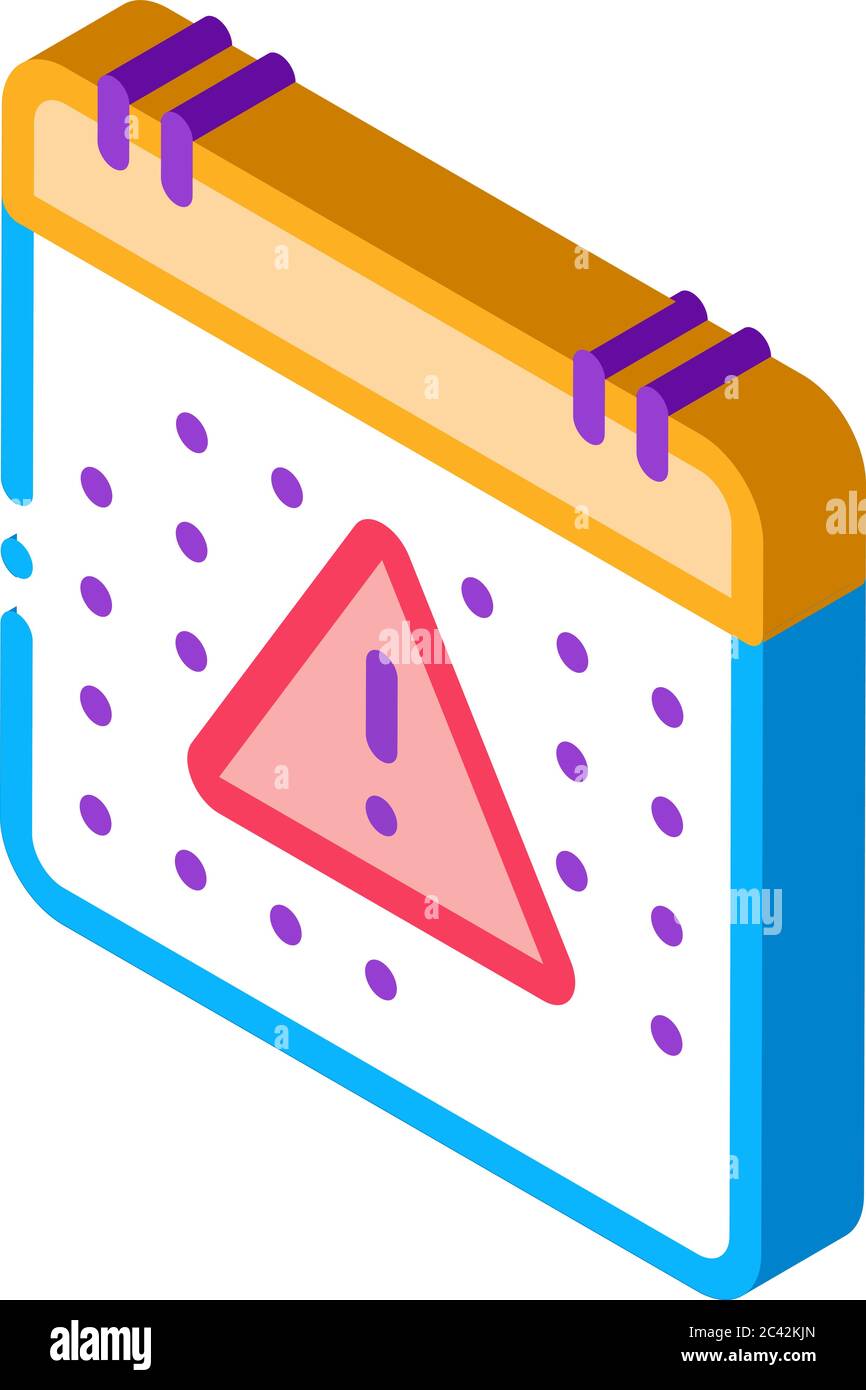 last work month on calendar isometric icon vector illustration Stock ...