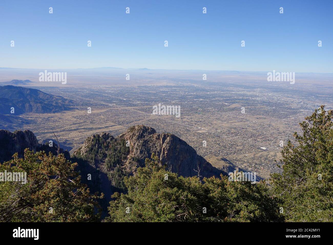 View from Sandia Peak of Albuquerque, New Mexico Stock Photo - Alamy
