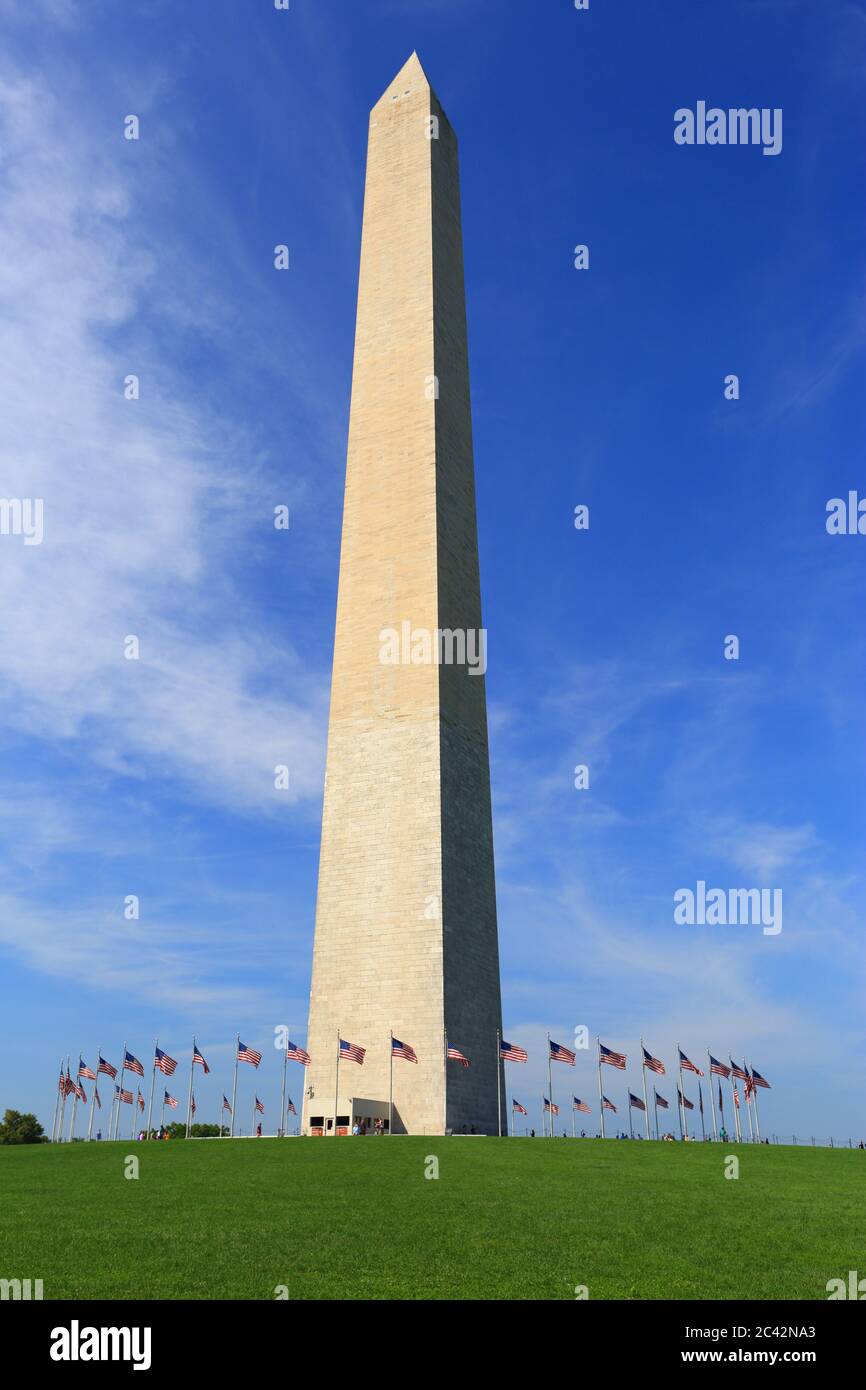 Washington monument obelisk on the national mall in washington hi-res ...