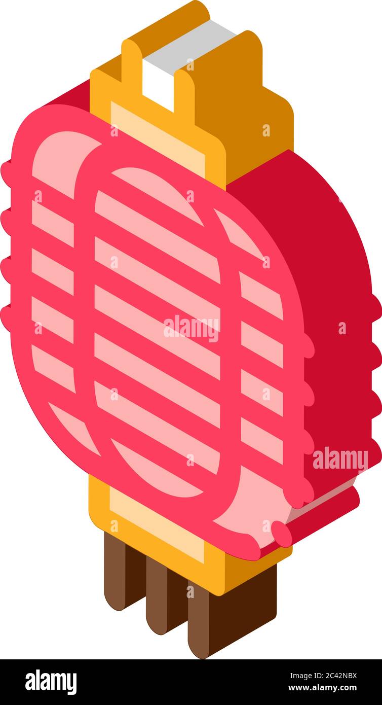 chinese lantern isometric icon vector illustration Stock Vector Image ...