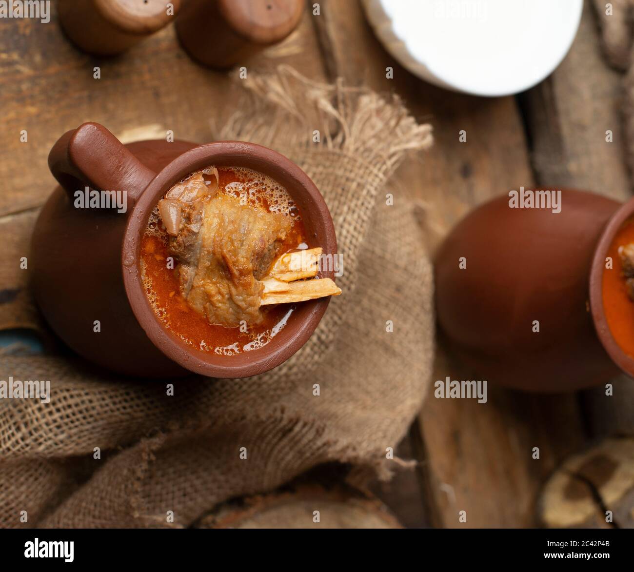 Piti soup in plate hi-res stock photography and images - Alamy