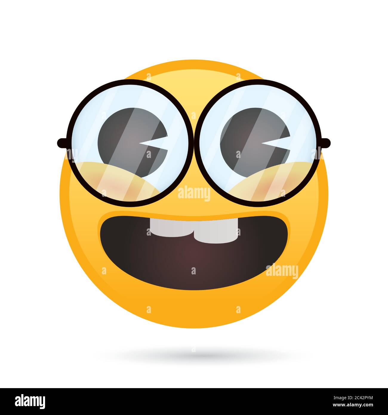 emoji face nerd funny character vector illustration design Stock Vector ...