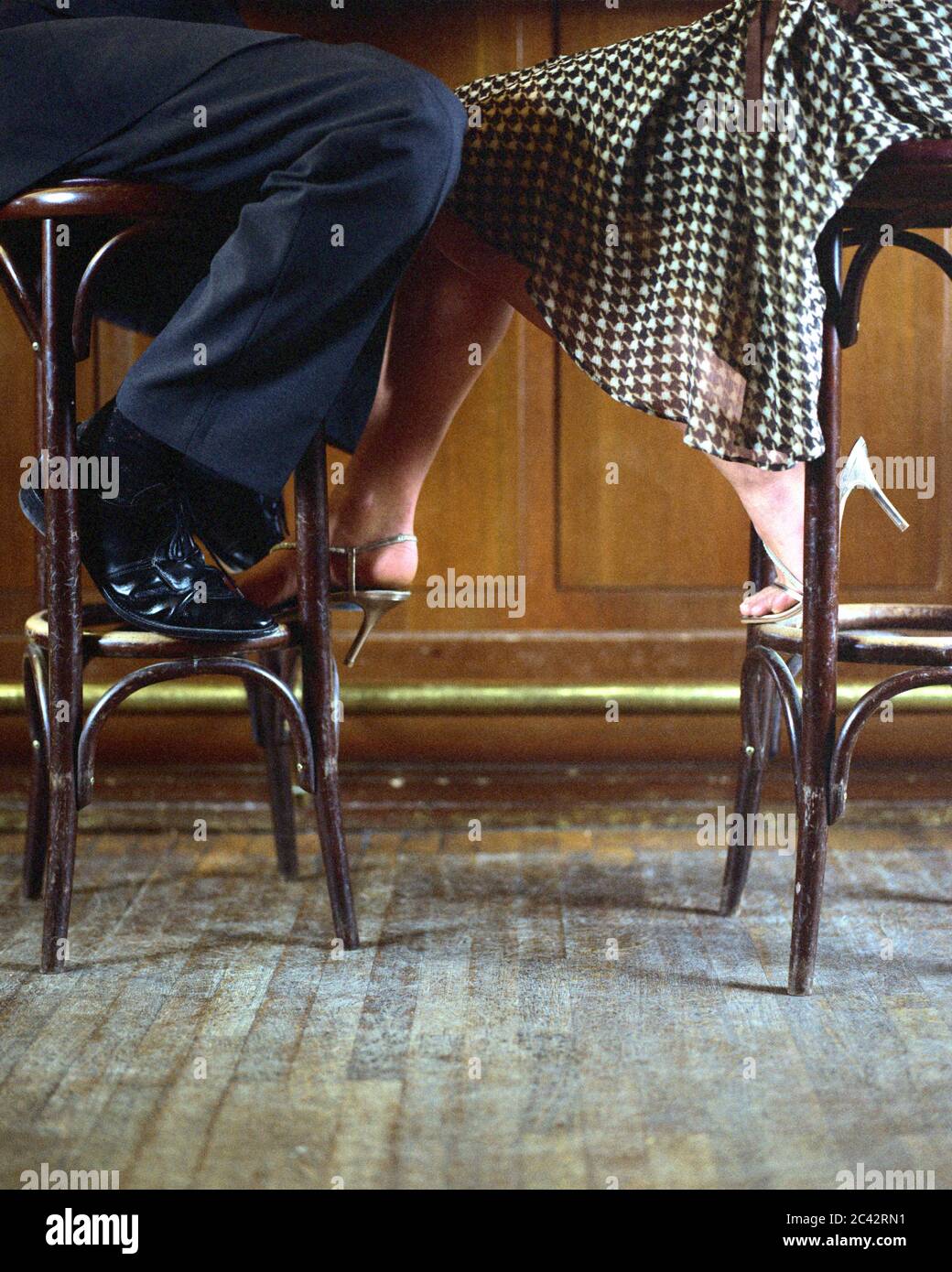 Legs woman sitting bar counter hi-res stock photography and images - Alamy