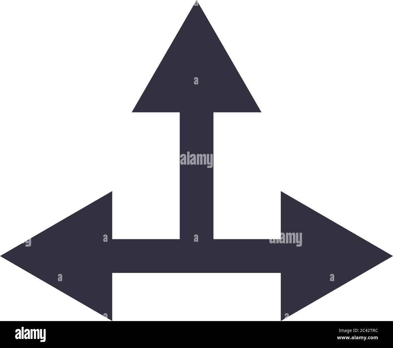 Arrows in three directions flat style icon design of web forward and ...