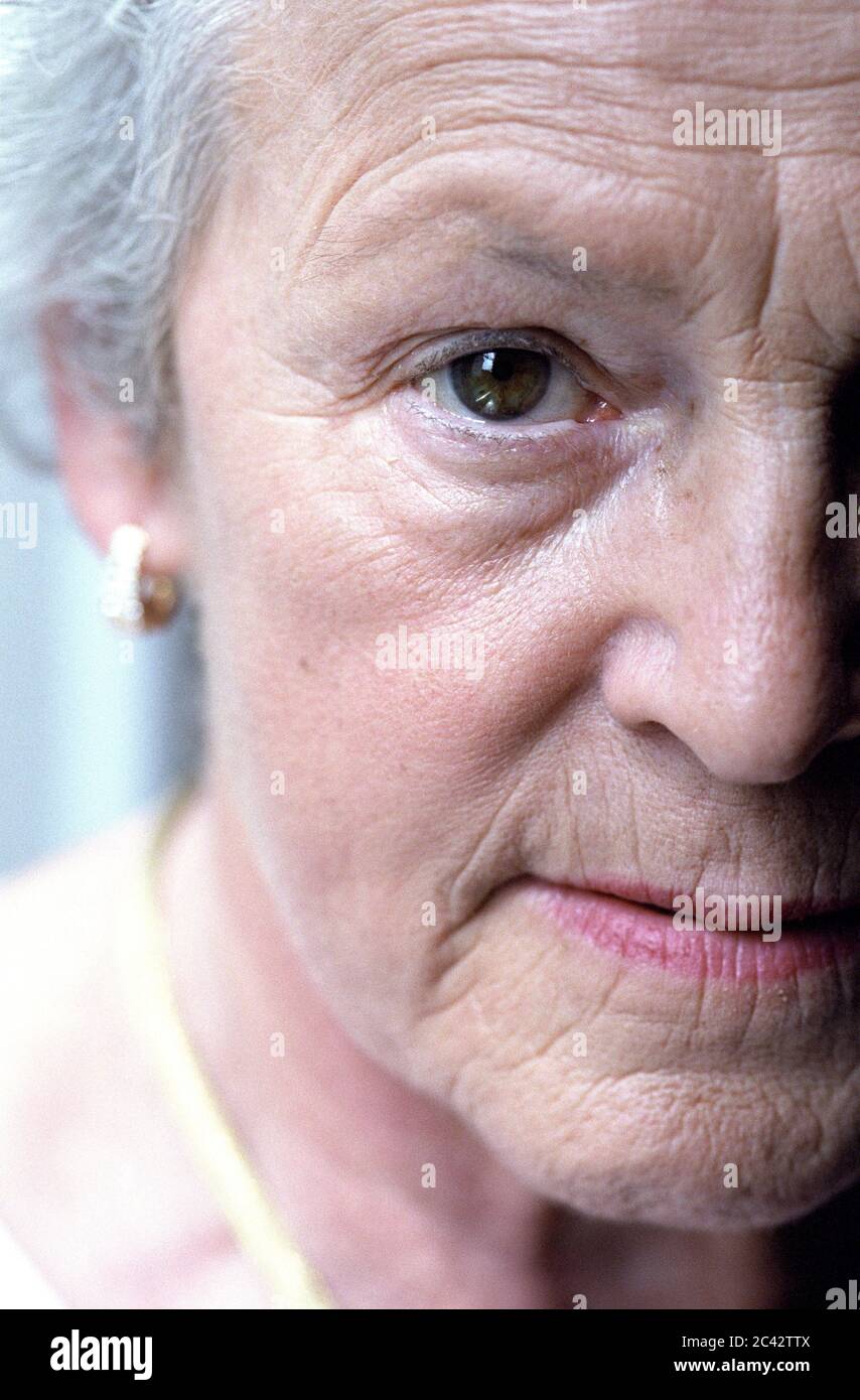 Portrait of an old woman - expression - age Stock Photo - Alamy