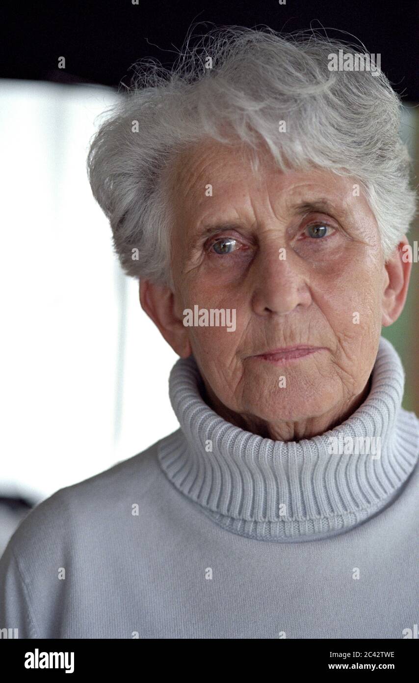 Portrait of an elderly woman - facial expressions Stock Photo - Alamy