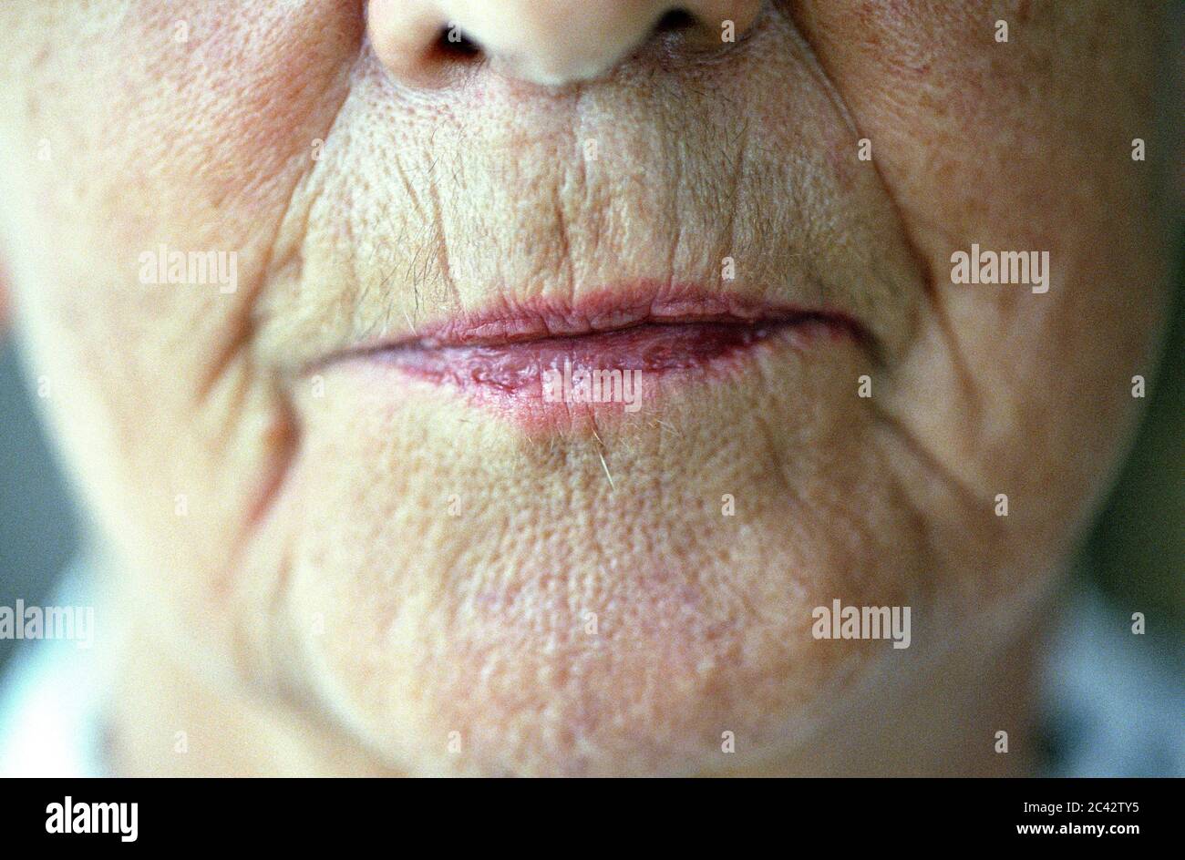 Face of an old woman - detail - age Stock Photo - Alamy
