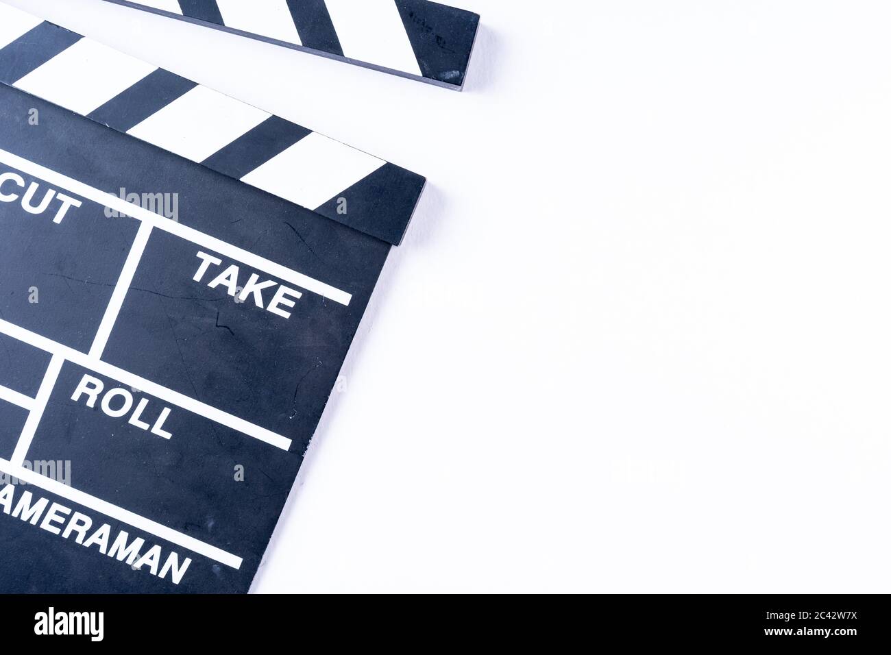 Clapper Board Isolated on white Stock Photo - Alamy