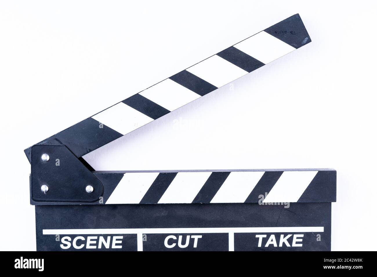 Clapper Board Isolated on white Stock Photo - Alamy