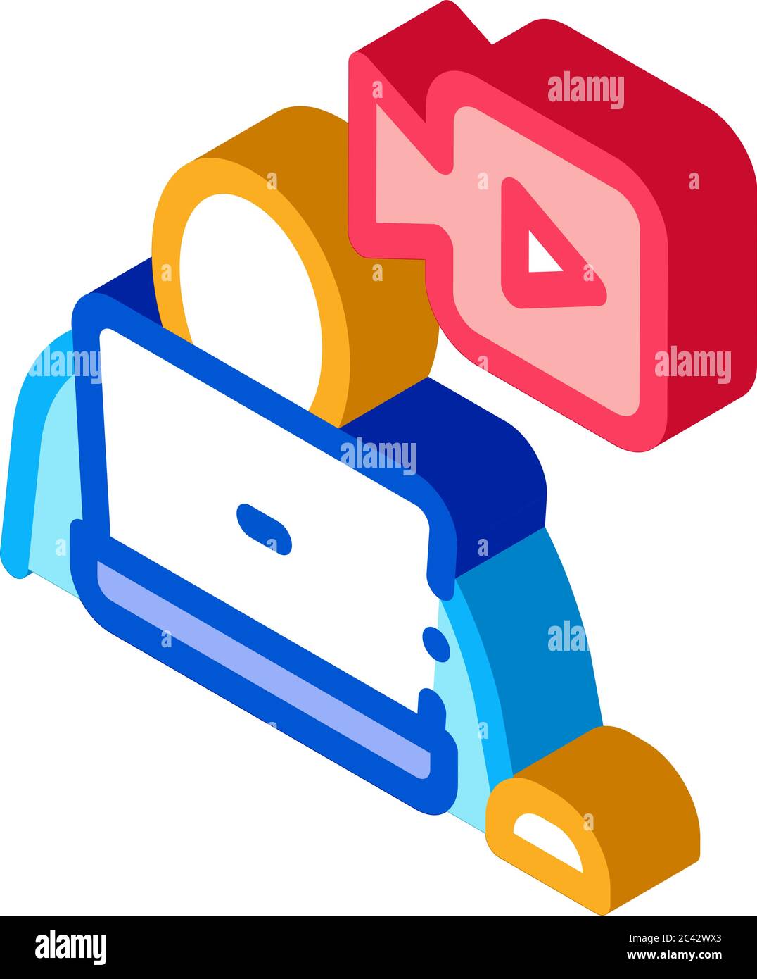 video operator isometric icon vector illustration Stock Vector Image ...